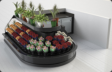 Floraline Refrigerated Self-Watering Commercial Floral Displays